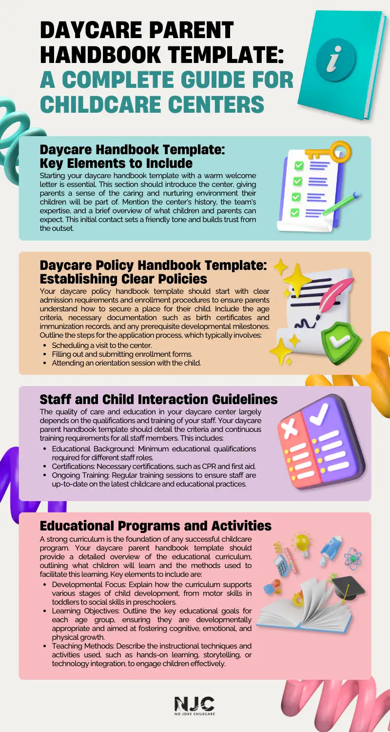 Comprehensive Daycare Parent Handbook Template for Childcare Centers